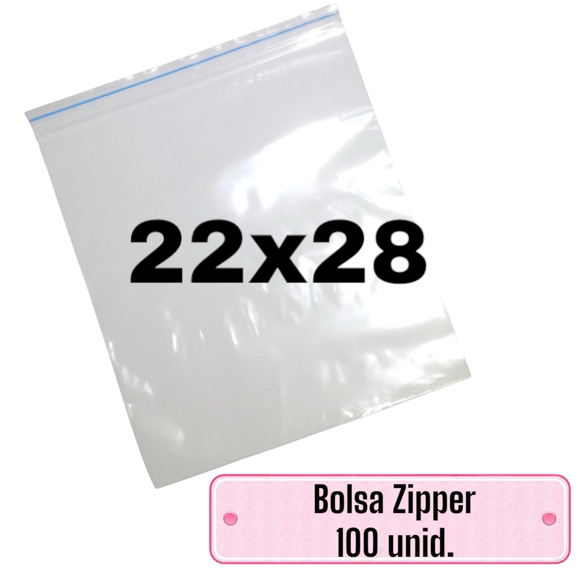 Bolsa zipper 22x28 - 100 unidades – DISTRIBUIDORA GENESIS SPA