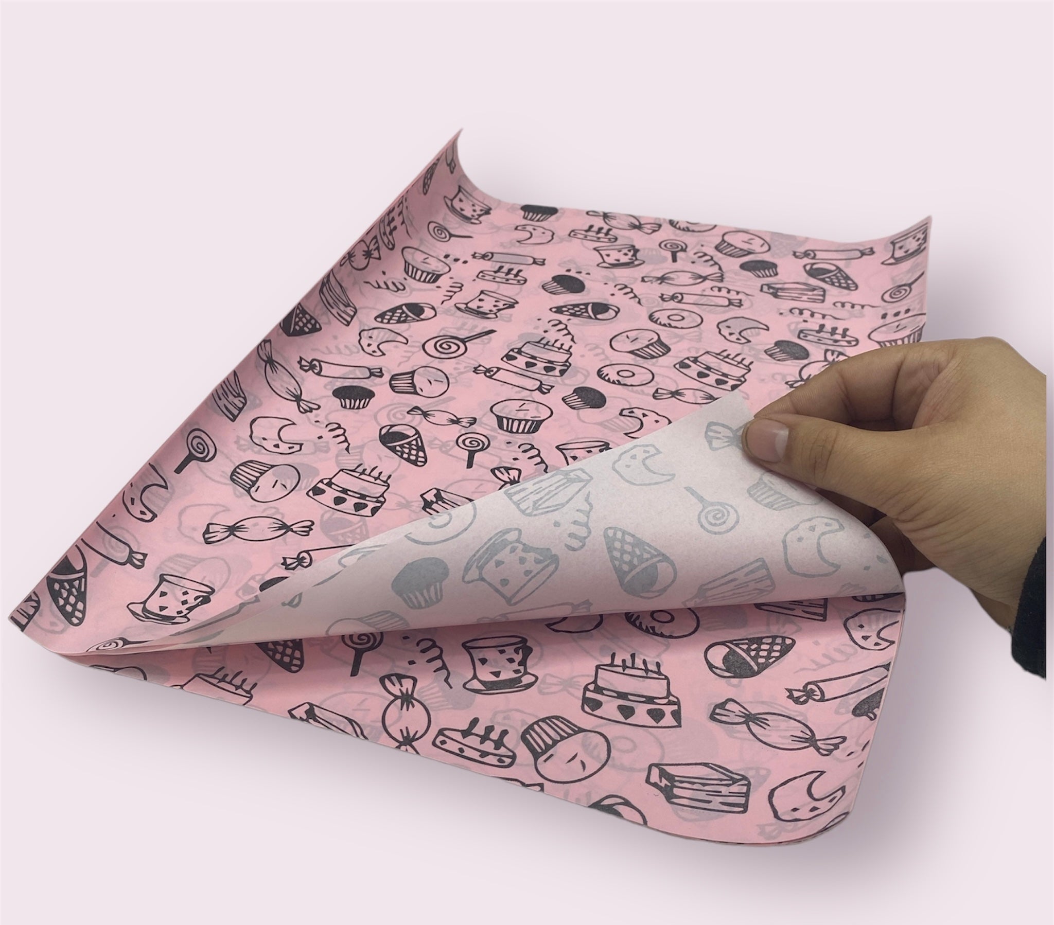 Papel antigrasa Repostería Rosado - 100 unidades – DISTRIBUIDORA ...
